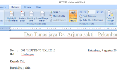 cara membuat mail merge di ms word 2007 - PediaInfo.com