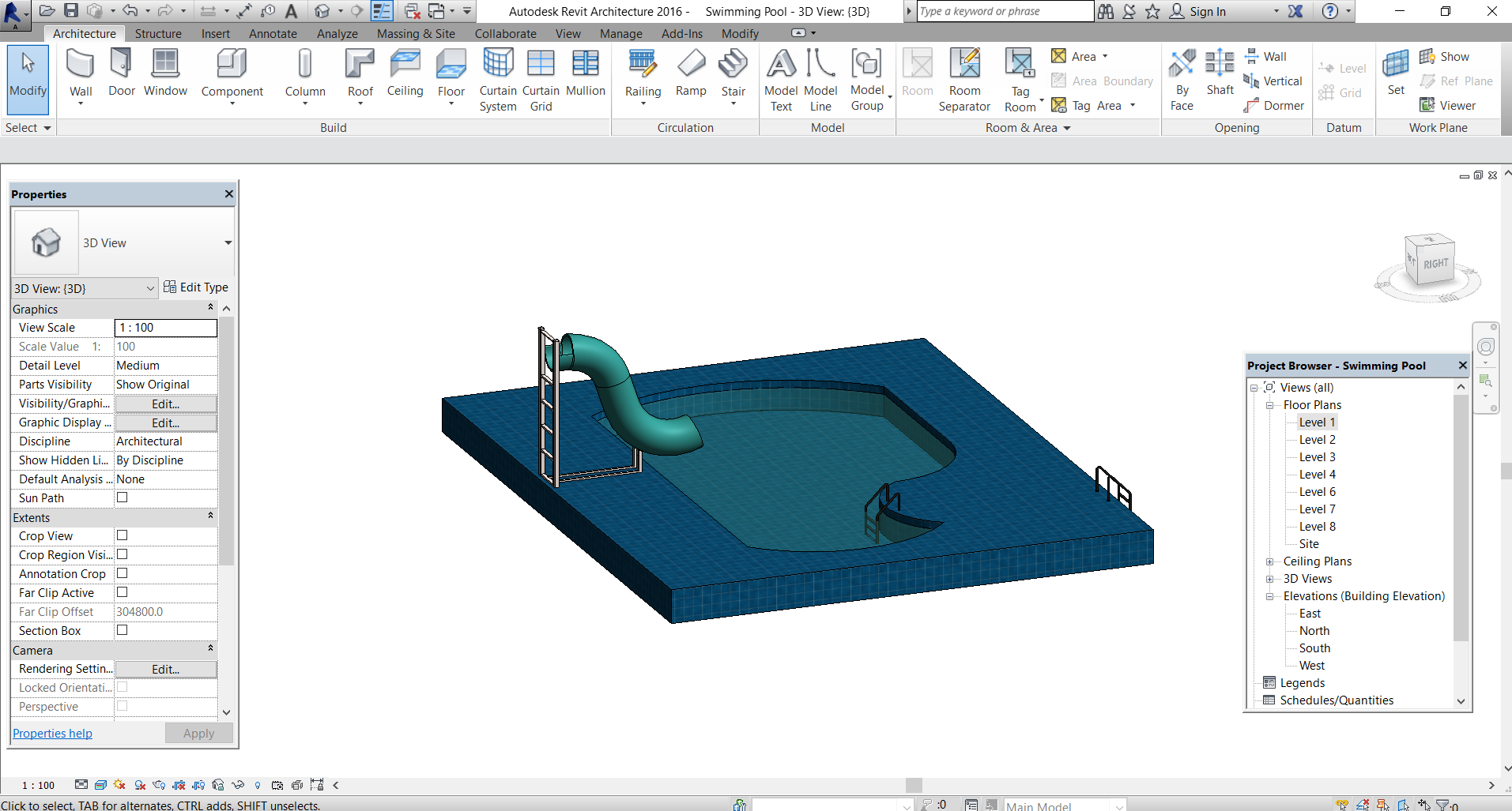 How to make Swimming Pool in Revit.