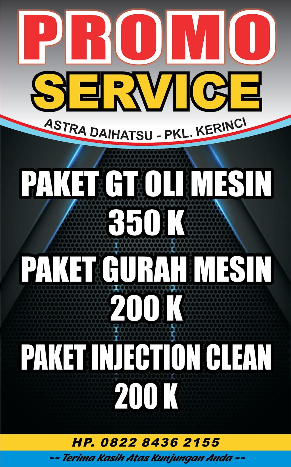 Contoh DesainSpanduk Promo Service - By Desain CaPinSol