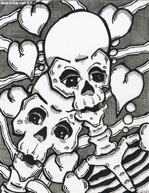 Sharpie Drawings Of Skulls