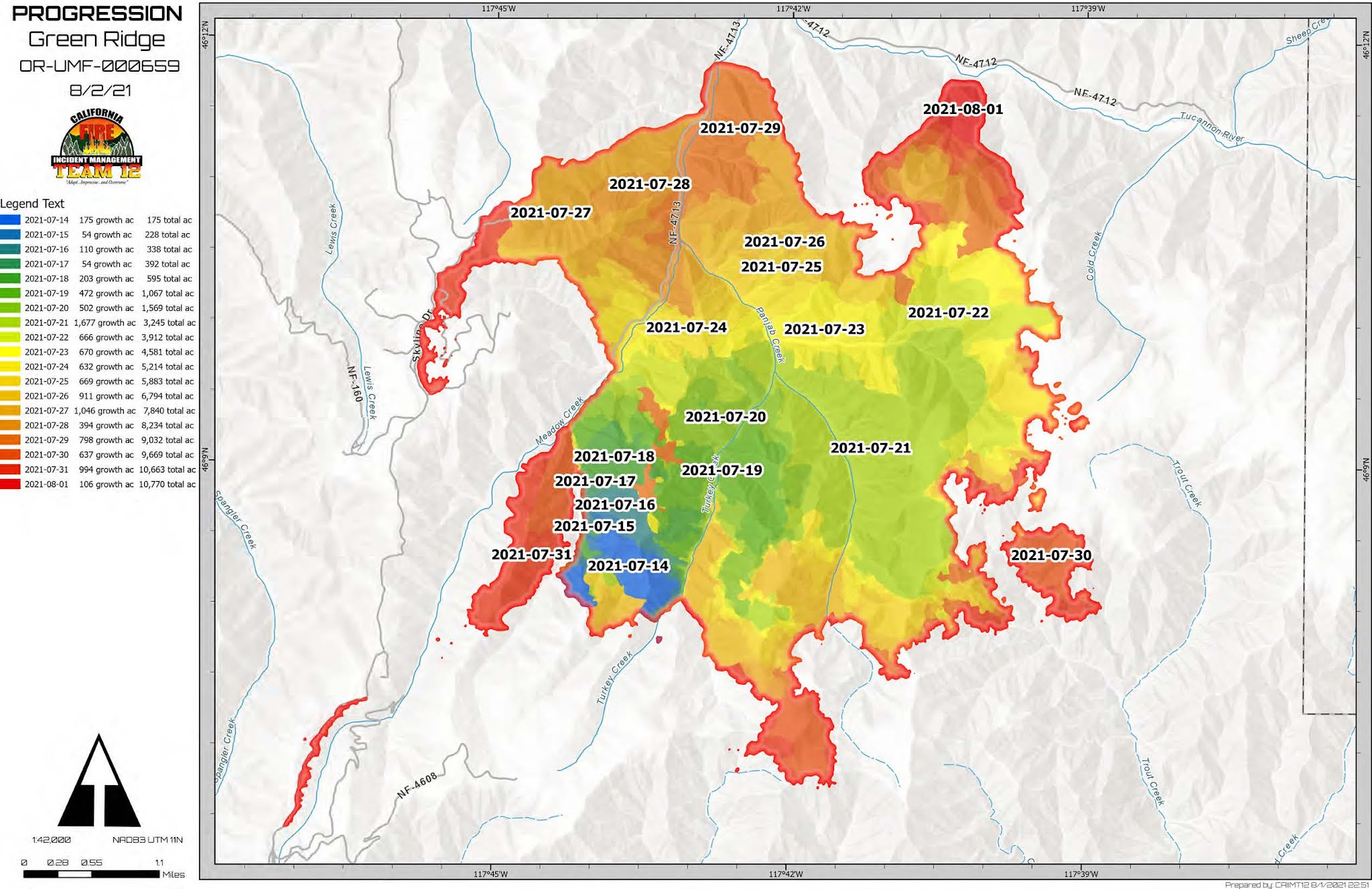 Blue Mountain Fire Information: Lick Creek and Green Ridge Fire Update ...