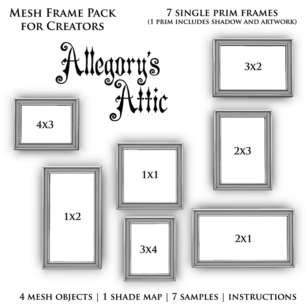 Schadenfreude: Allegory's Attic- Mesh Frames