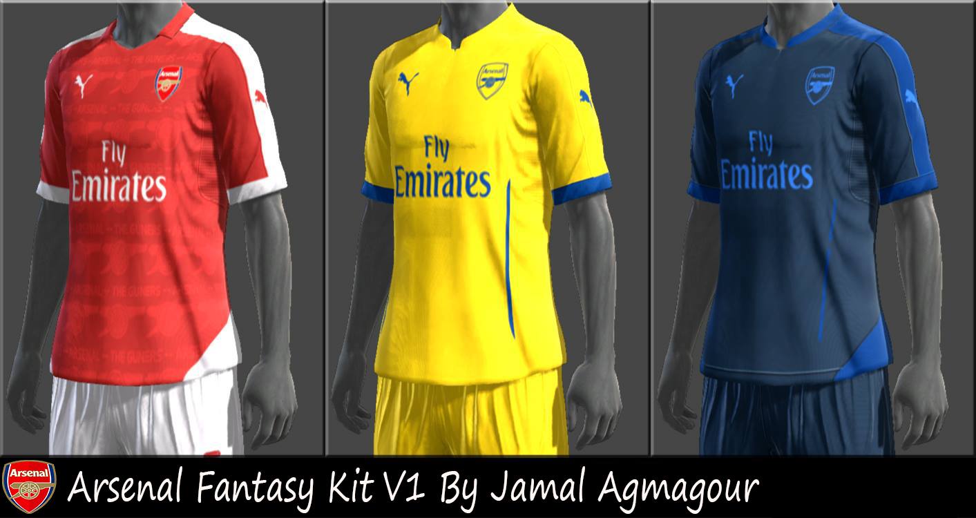 pes-modif: PES 2013 Arsenal Fantasy Kit V1 By Jamal Agmagour