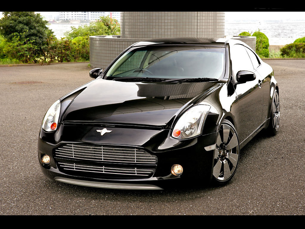 Infiniti - G35 Skyline Tuning Black Metal - 3D HD Wallpapers