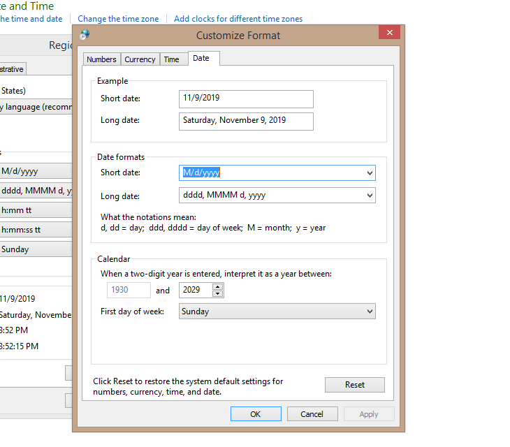 How to set Date and time format in IIS Manager