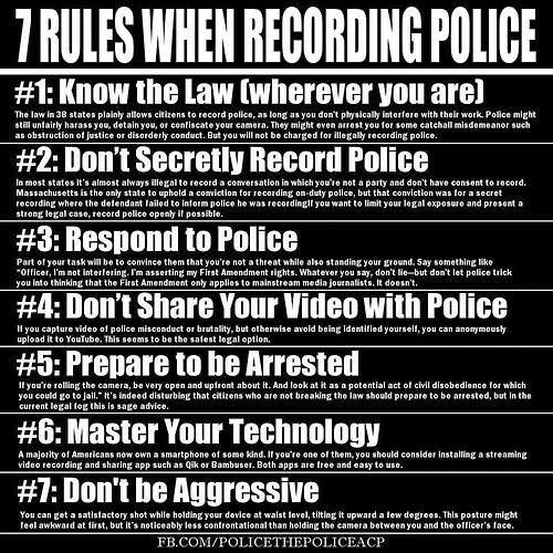 Photograph the Police: 7 rules when recording the police