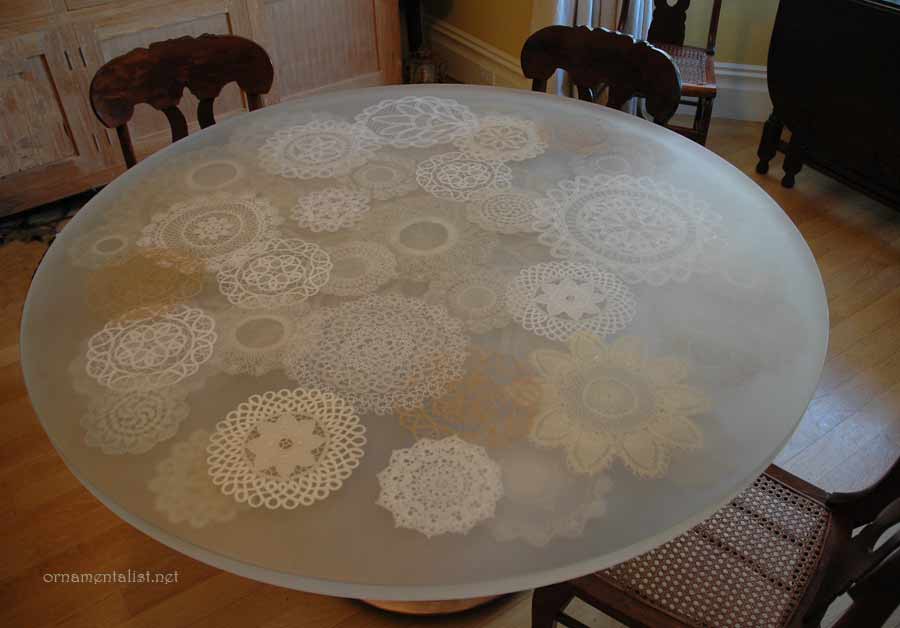 The Ornamentalist: Lace Doily Table