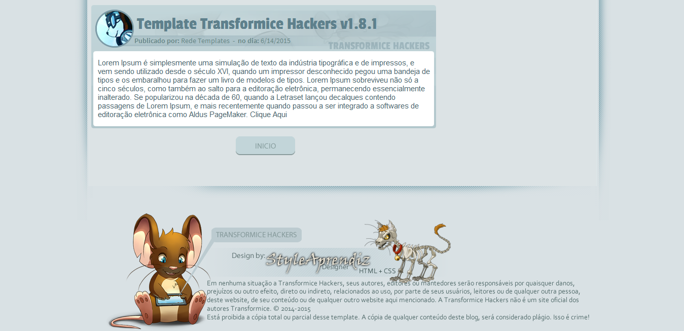 Template Transformice Hackers v1.8.1 - Rede Templates