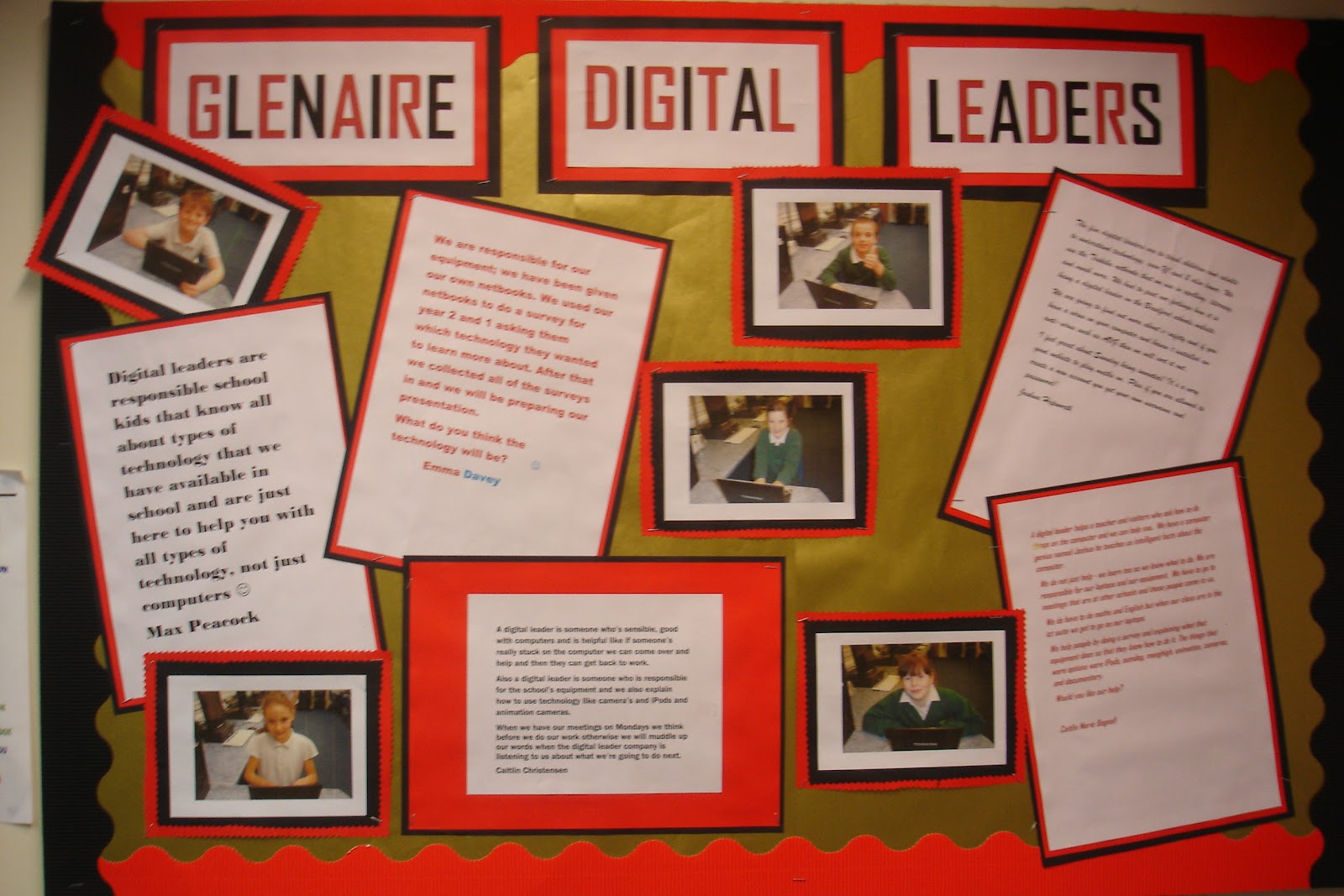 Glenaire Celebrates Learning: Digital Leaders' Display