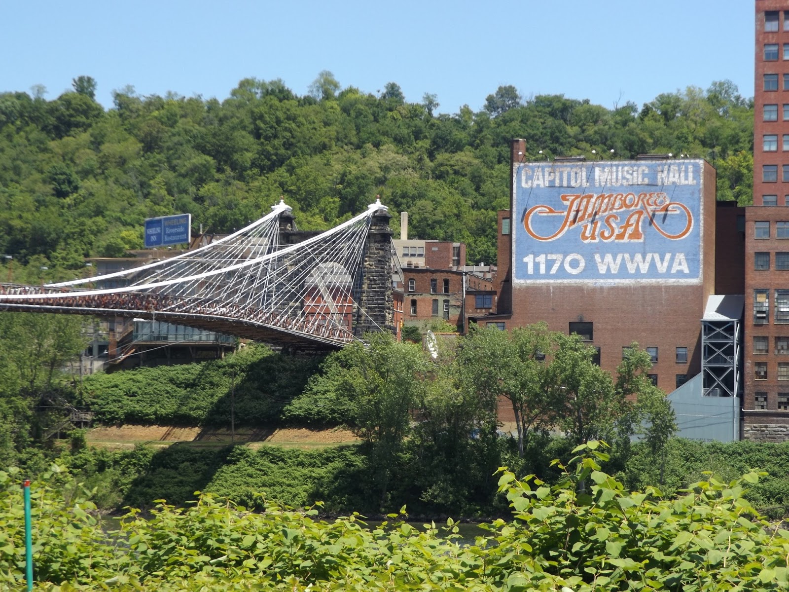 The National Road - West Virginia - Wheeling Suspension Bridge