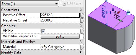 RevitCat: Extrusion Offset properties in Revit CME