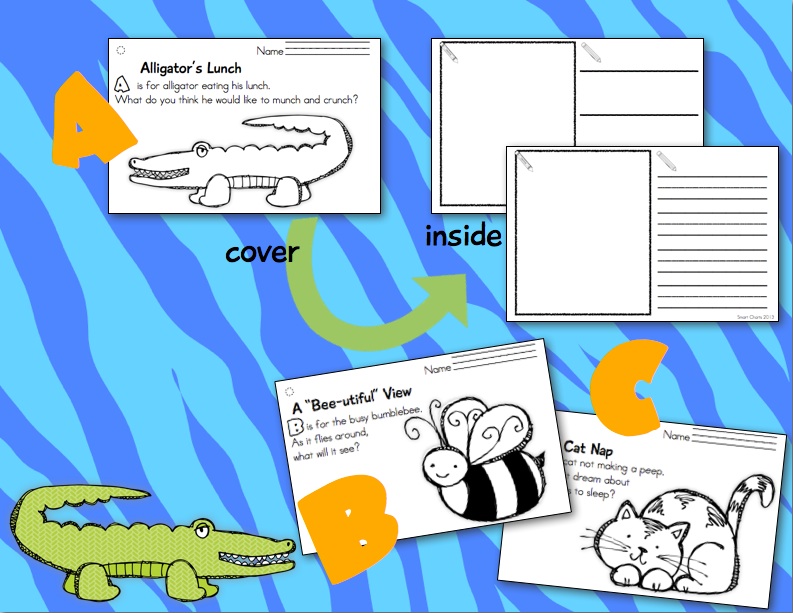 Smart Kids: Animals A to Z Writing Prompts and Booklets