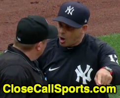 MLB Ejection 060 - Chad Whitson (1; Aaron Boone) | Close Call Sports ...