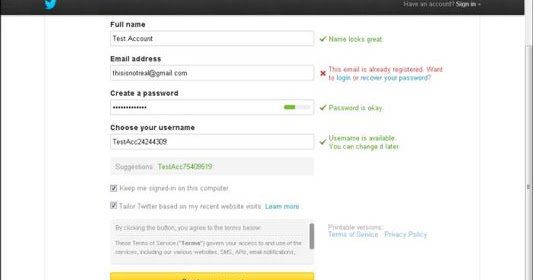 SKAZYUPDATE: How to sign up for a twitter account for your blog