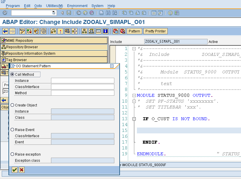 SAP TECH: Basic OO-ALV Report ( SE80 )