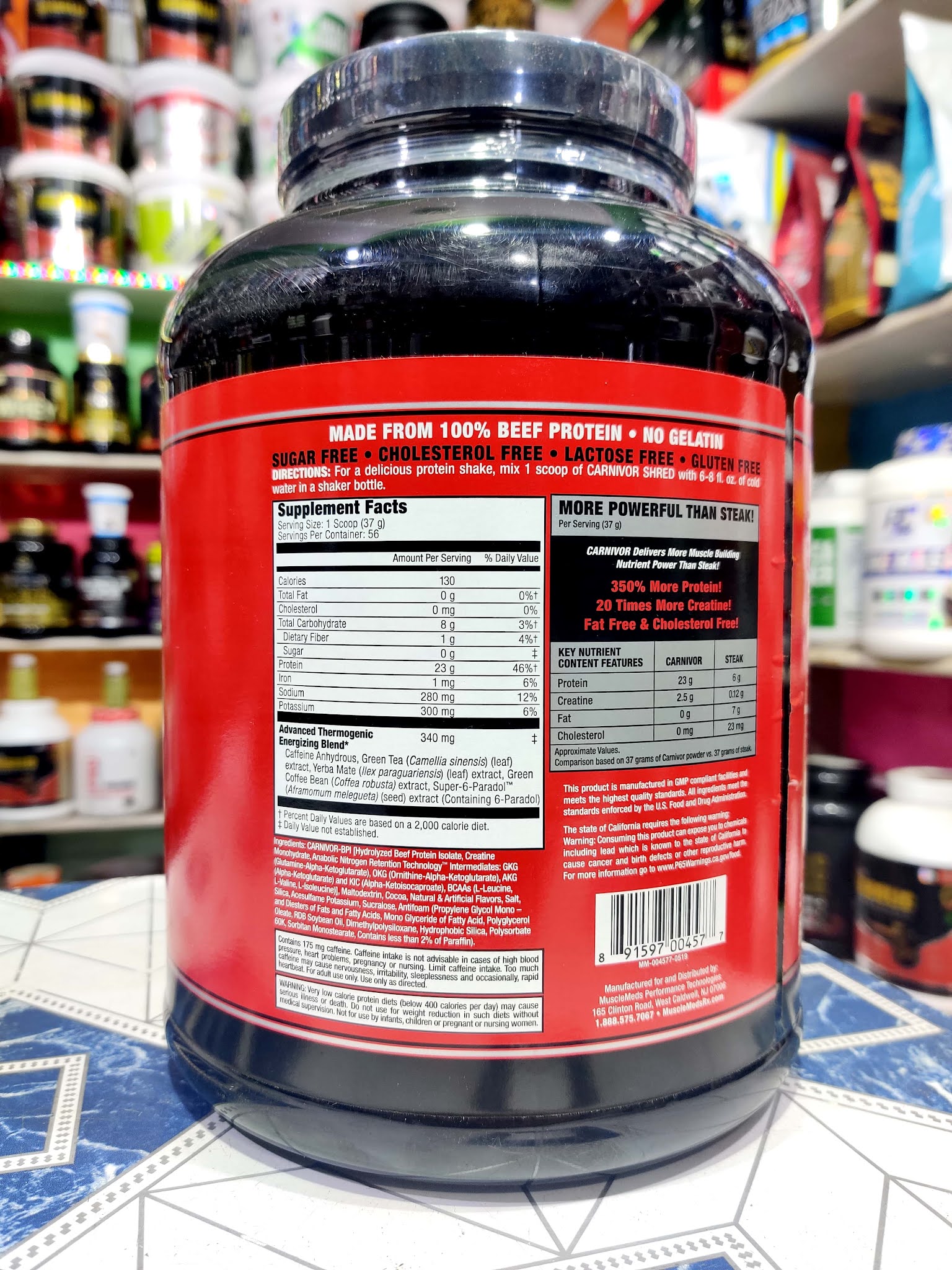 Muscle Meds Carnivor Shred Protein , 4 Lbs 56 Servings - NCRFS