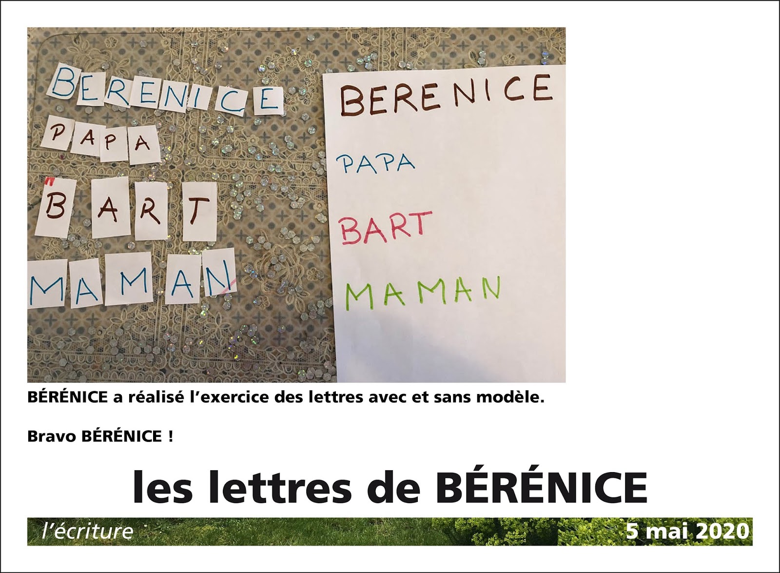 classe-petite-section-de-florence: Ecriture dans le jardin