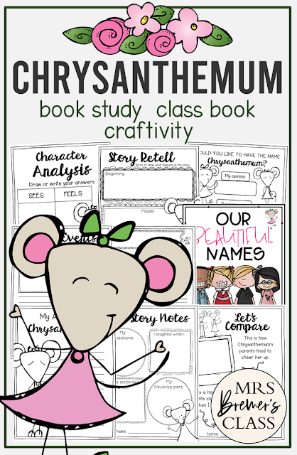 Chrysanthemum Book Study, Craftivity, and Class Book | Mrs. Bremer's Class