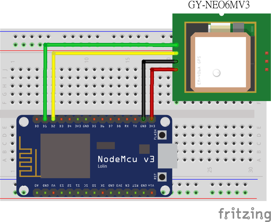 Arduino筆記(37)：NodeMCU與GPS模組GY-NEO-6MV2
