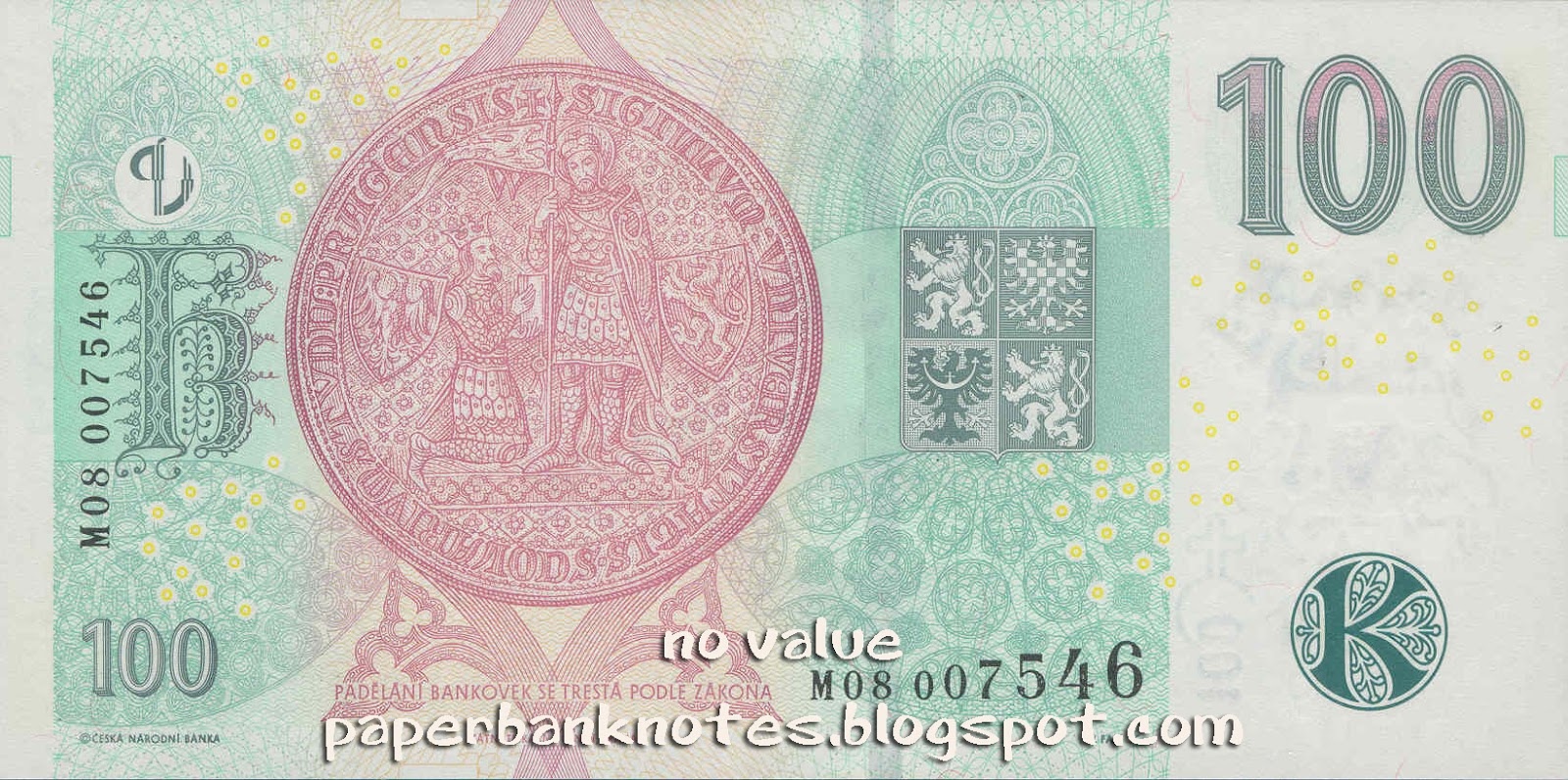 Europe Czech Republic 2 X 100 Koruna 100th Year Of Currency europe-czech-republic-2-x-100-koruna-100th-year-of-currency