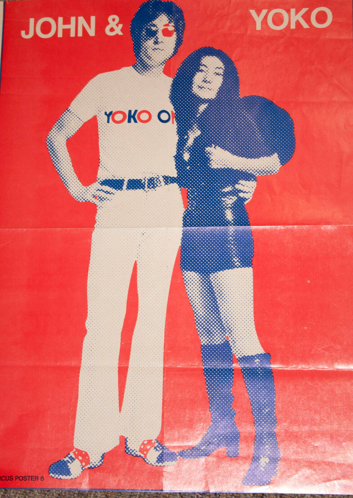 Vintage John and Yoko poster from Circus magazine