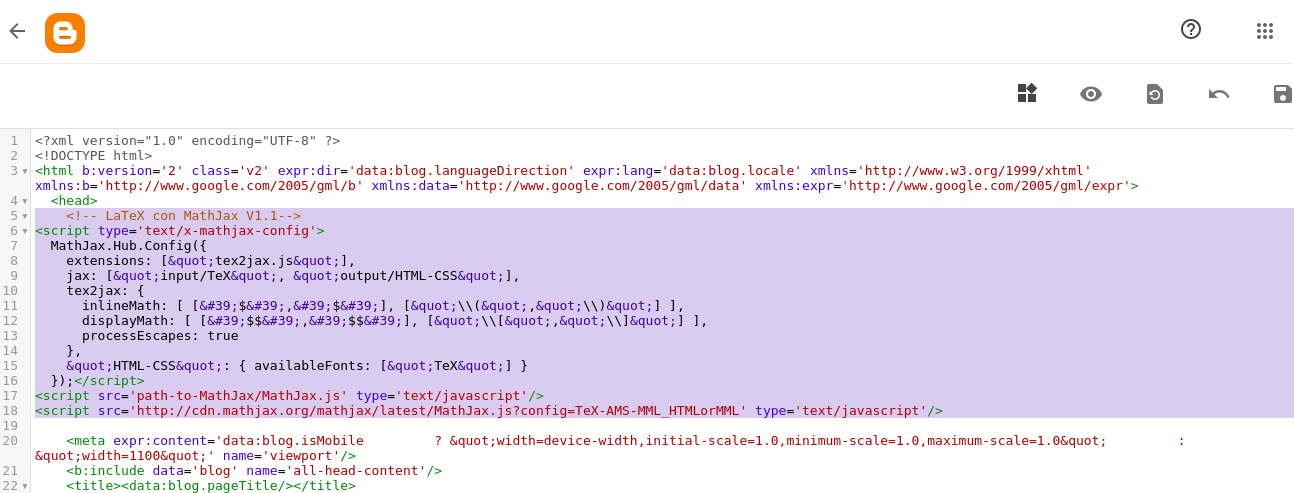 Linux Force: Código MathJax