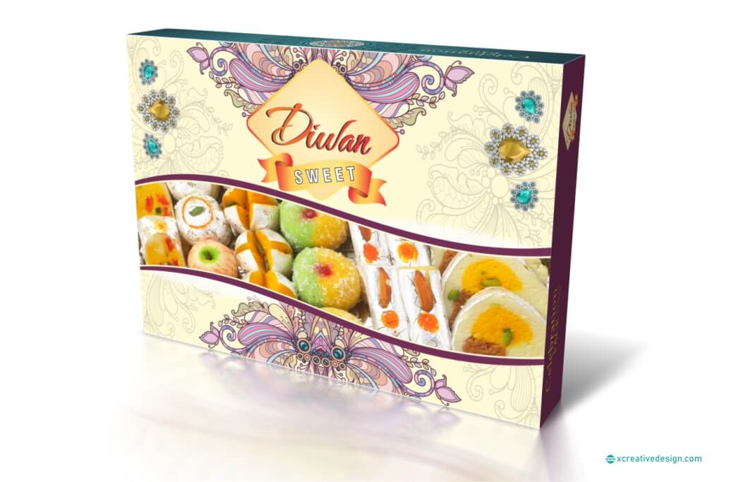 Top Floral Sweet Box Design in CorelDRAW - XCreativeDesign