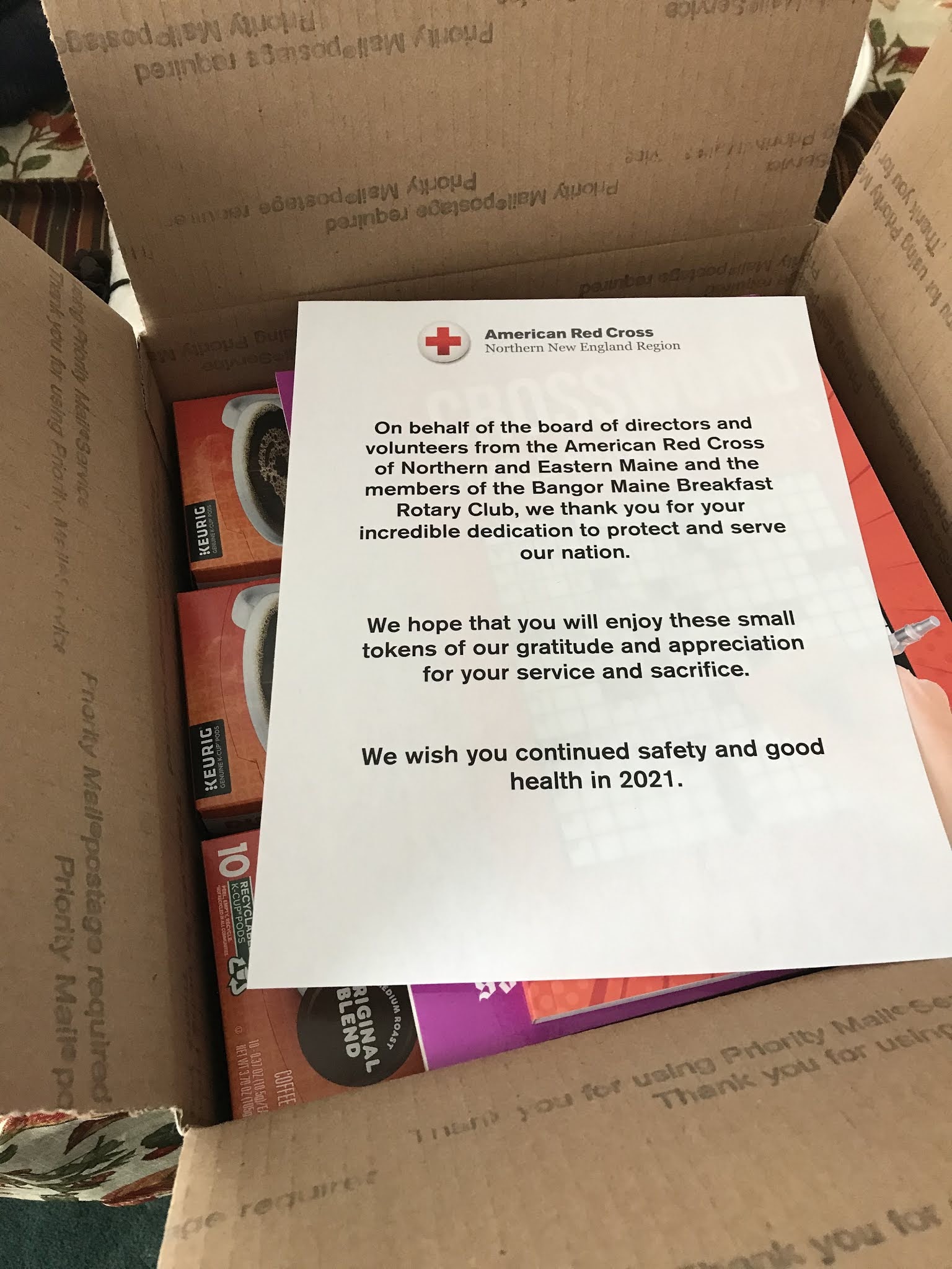 Operation Care Package providing comfort to members of the U.S. Armed ...