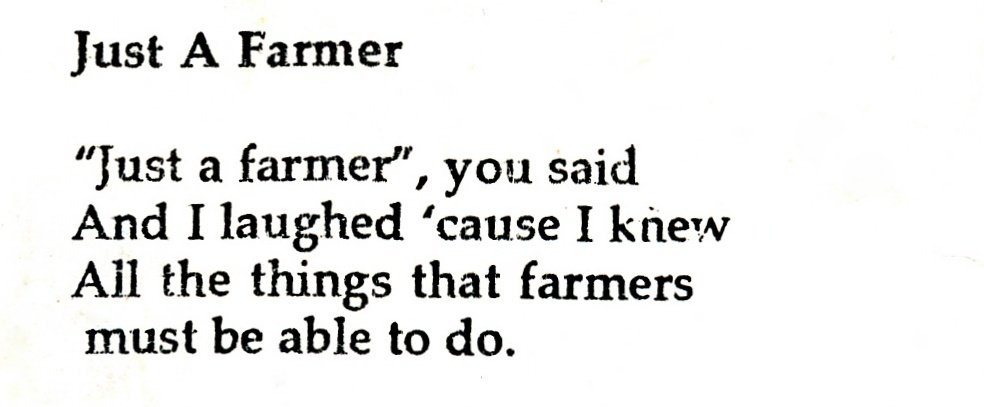 Barberry Hill Farm: Just A Farmer – A Poem by Helen G. Coon (repost)