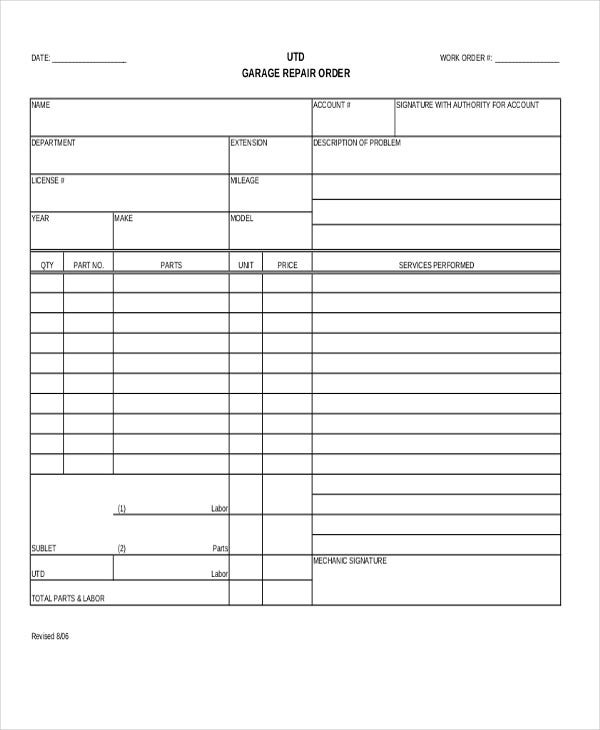 Computer Repair Ticket Template - Invoice Template