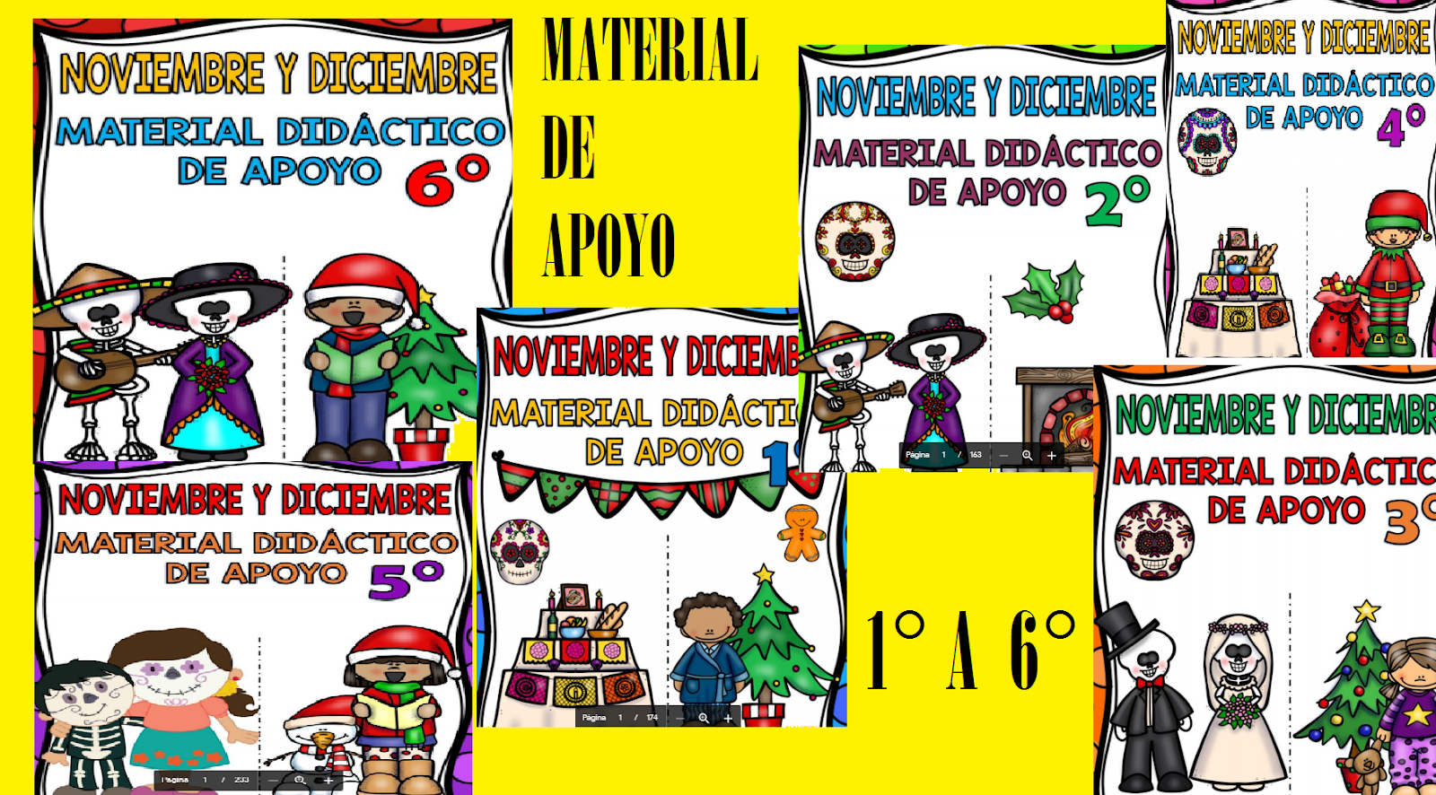 MATERIAL DIDACTICO DE APOYO 1° A 6° (NOVIEMBRE-DICIEMBRE) | MATERIAL ...