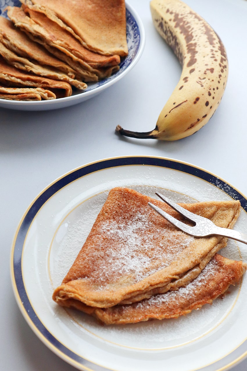 FLOURLESS BANANA CREPES (2 INGREDIENTS) - from my orchid kitchen