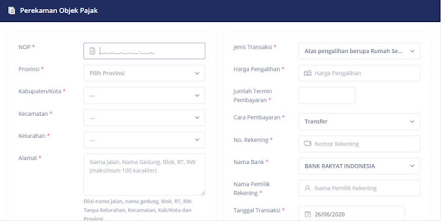 Panduan dan Tatacara Validasi SSP Pengalihan Hak Atas Tanah dan Bangunan secara online lewat ...
