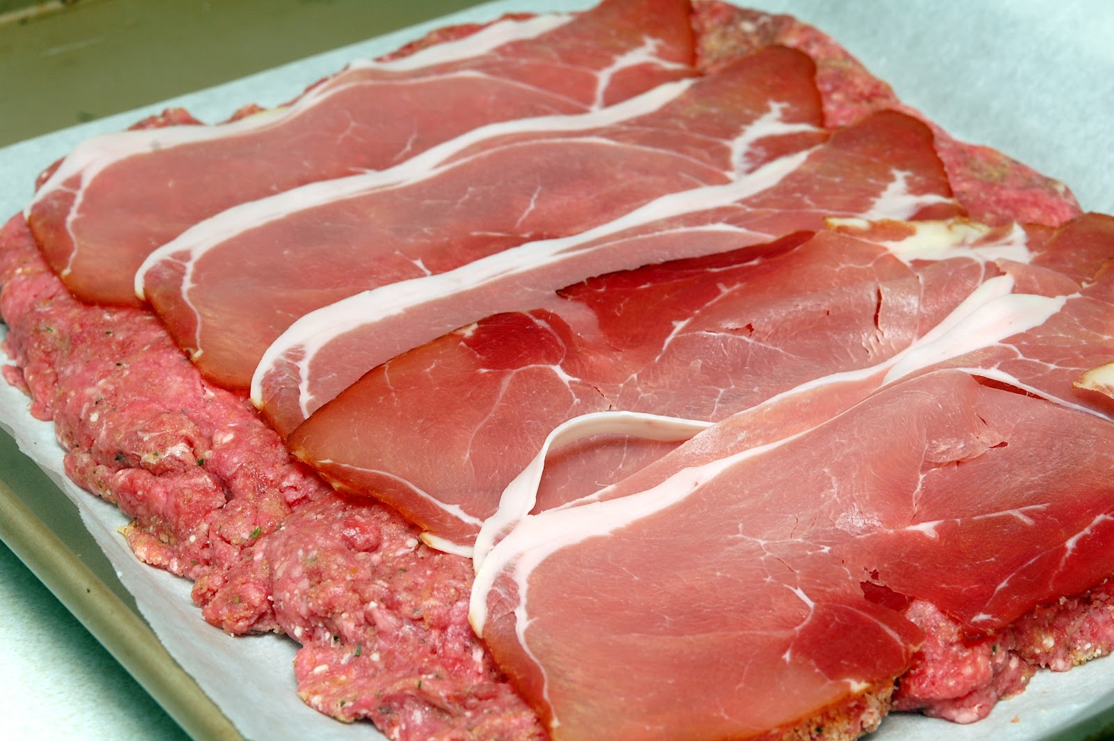 Rolled Meatloaf Stuffed with Prosciutto & Cheese - Hugs and Cookies XOXO