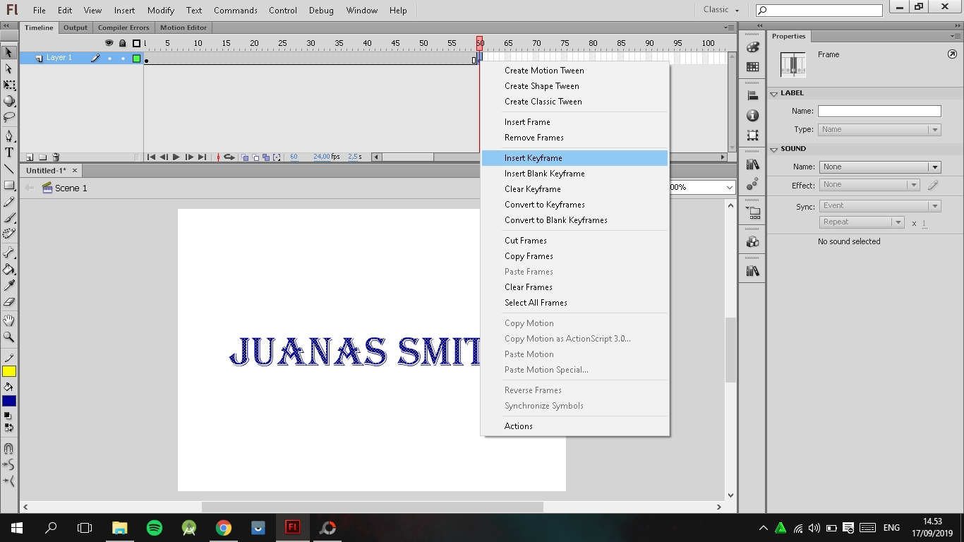 Membuat animasi Shape Tween dengan Adobe Flash - Autodika