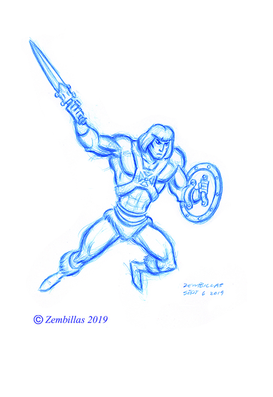Charles Zembillas: Drawing "He-Man - Masters of the Universe"