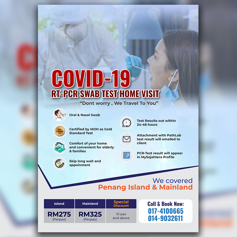 Design Poster | Covid-19 RT-PCR Swab Test Home Visit | Design For ...
