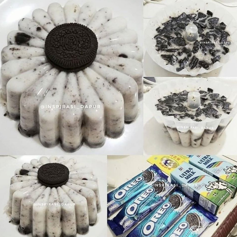 Cara Membuat Pudding Oreo Putih Yang Cantik Dan Kenyal