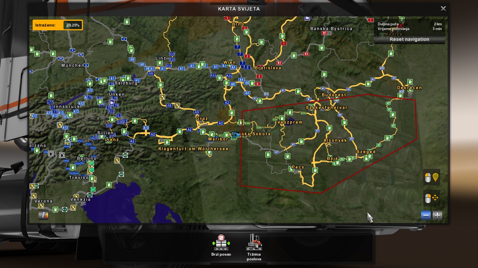 Скачать ETS2 "MHAPro map EU 2.2" - Геймплей