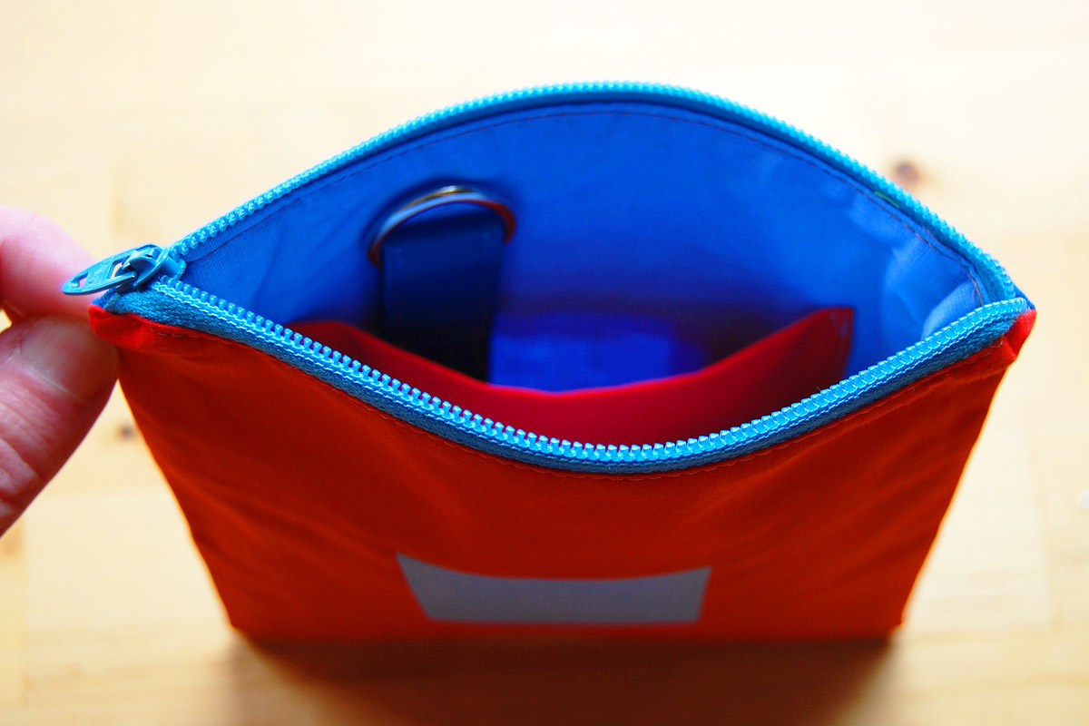 Zipper Pouch Features Contrasting Colors