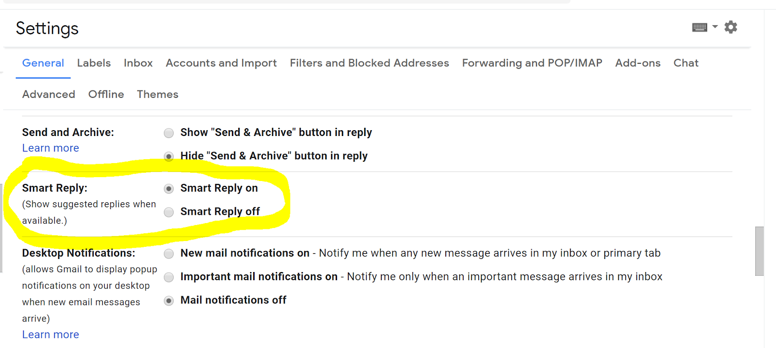How to Enable or Disable Gmail "Smart Replies" - Classwork