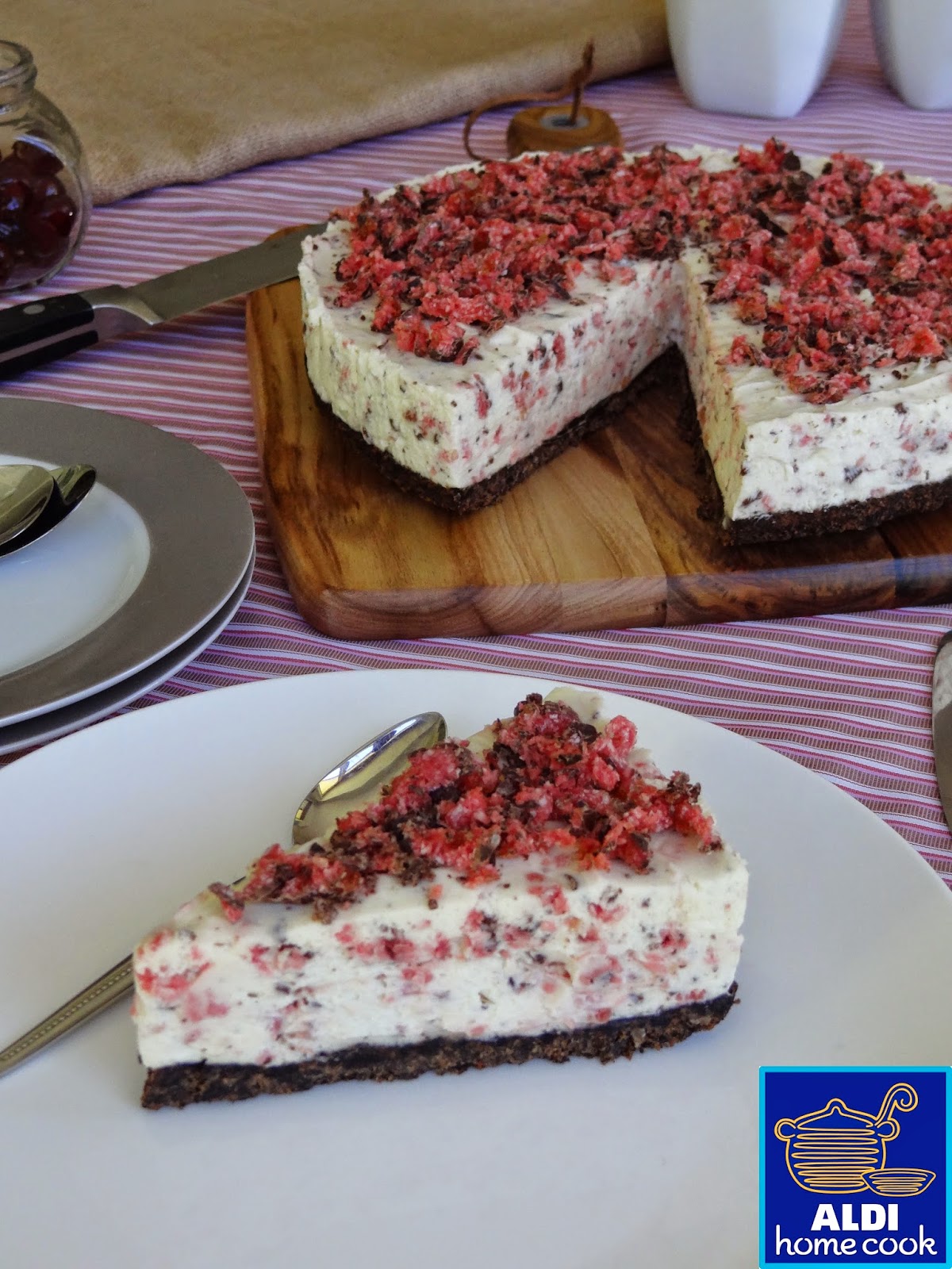 ALDI home cook: Cherry ripe cheesecake