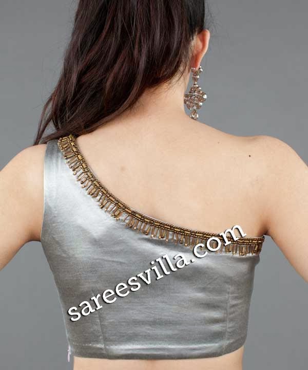 One Shoulder Saree Blouse Back Designs | Sarees Villa
