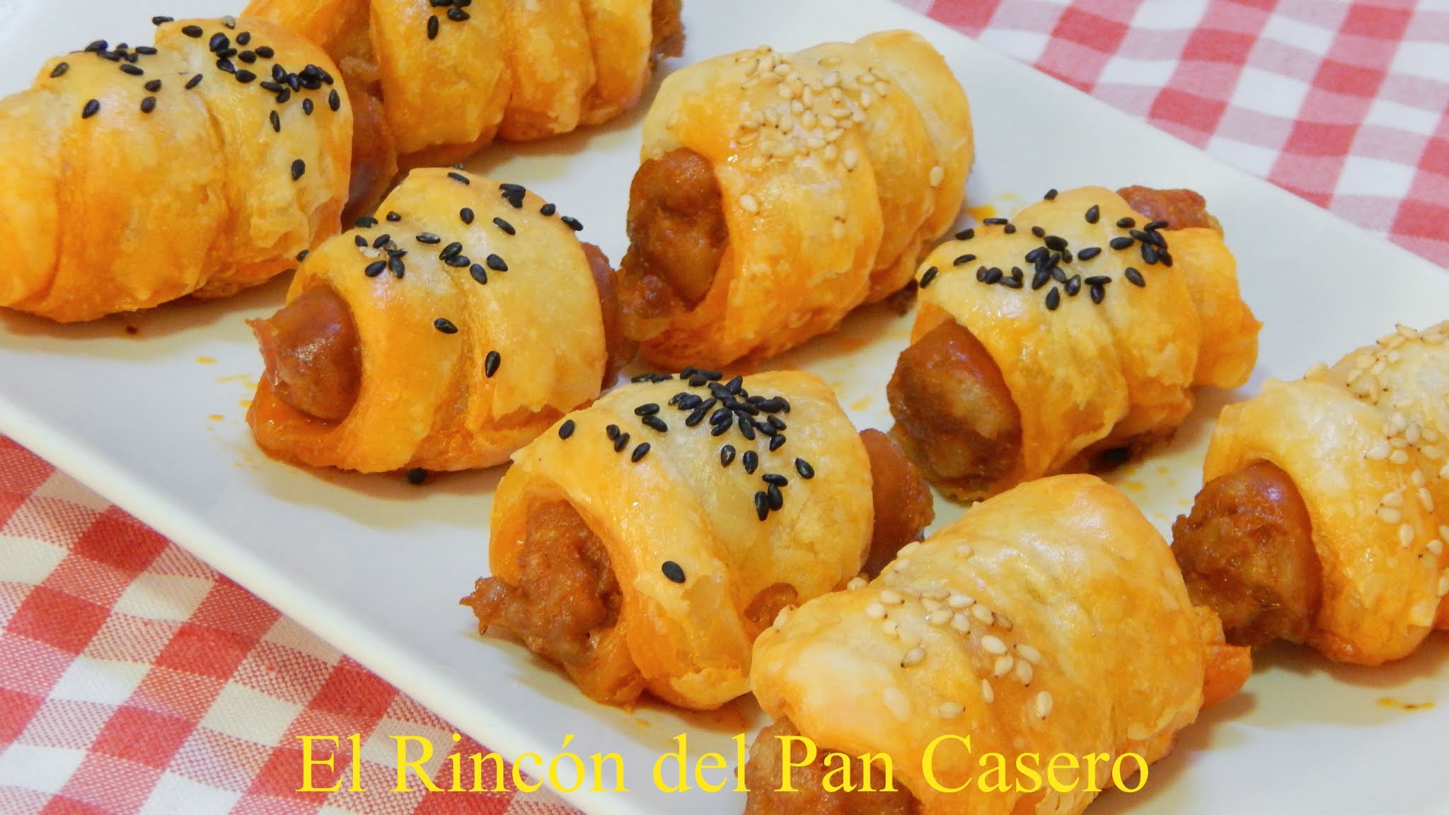 Aperitivos salados de hojaldre rellenos de chistorra, receta fácil y rápido