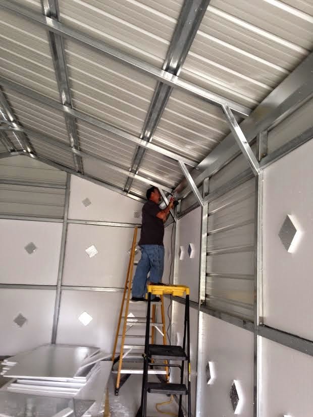 Mini Southern Millworks: ALMOST THERE .....shop insulation install