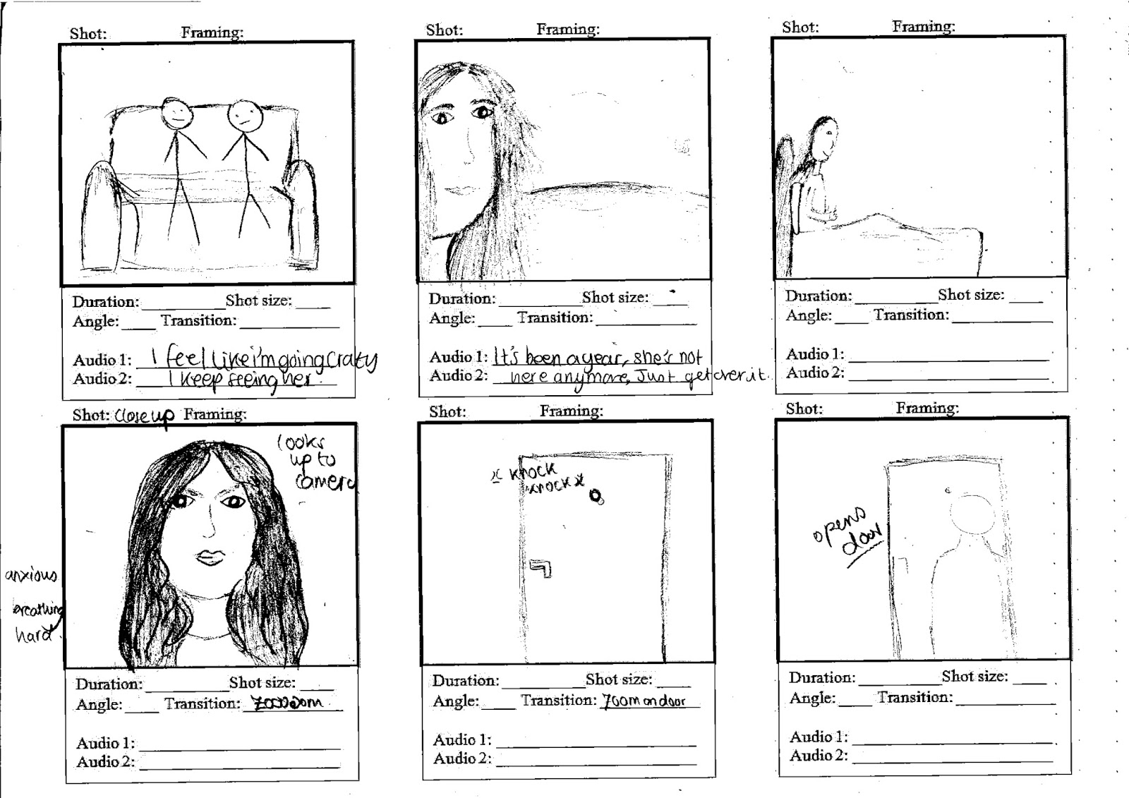 Damla's A2 Media Blog: Eve Horror Film Trailer Storyboard