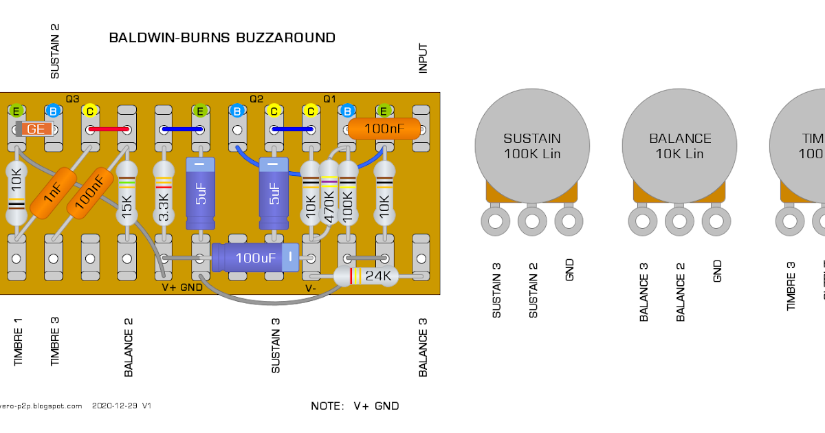 Guitar Effects - Vero - Point to Point - Tag Board Layouts: BALDWIN ...