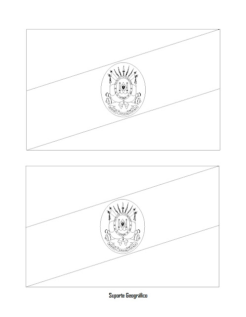 Suporte Geográfico Bandeiras Para Colorir