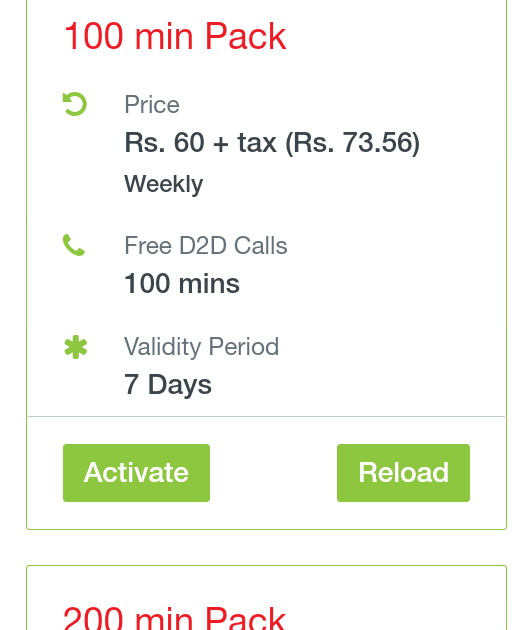 Dialog call time package