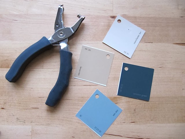 Sew Many Ways...: Paint Chip Organizing…Recycled Reward Cards